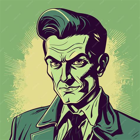 Premium Vector Wicked Man The Stern Look Of A Man Abstract Retro Pop