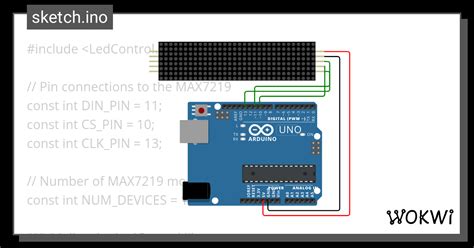 Matric Led Wokwi Esp32 Stm32 Arduino Simulator