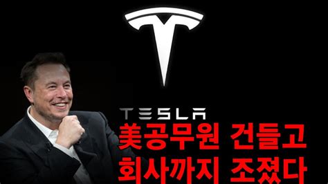 테슬라 美공무원 건들고 회사까지 조졌네 이거 테슬라 테슬라주가 테슬라주가전망 테슬라주식 테슬라전망 일론머스크 테슬라관련주 Ai관련주 Ai테마주