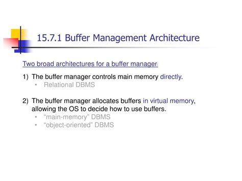 Ppt Chapter 15 7 Buffer Management Powerpoint Presentation Free Download Id 5841386