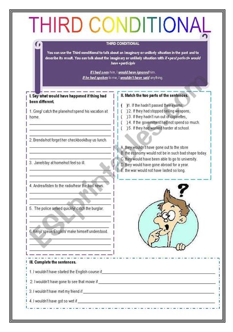 Third Conditional Esl Worksheet By Rody