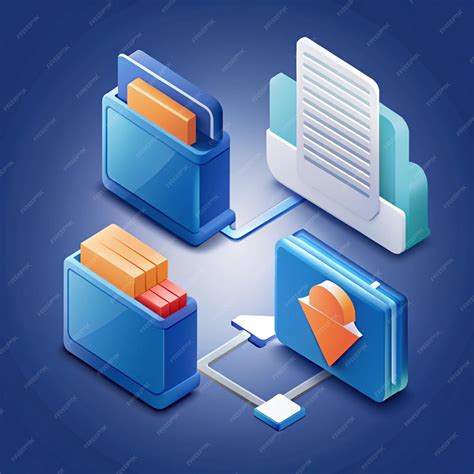 Premium Photo 3d File Transfer Illustration Files Transferred