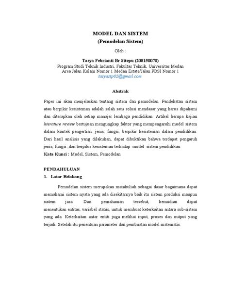 Tugas Pemodelan Sistem 2 Pdf