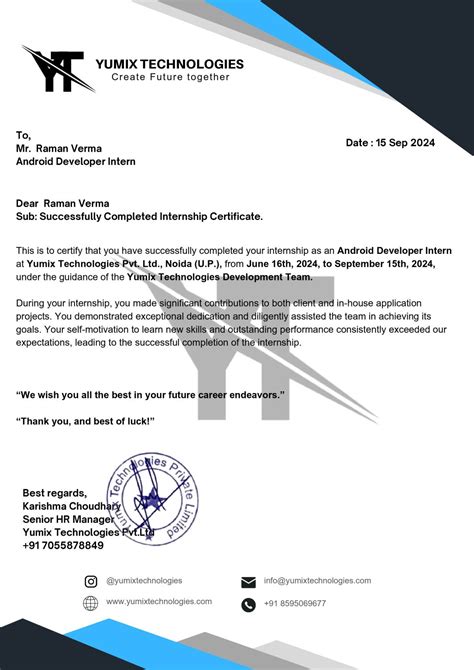 Raman Verma On Linkedin Androiddevelopment Internship Mobiledevelopment Yumixtechnologies