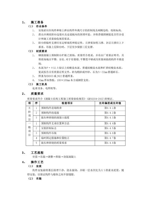 预制阳台栏板安装工程施工技术 施工工艺 土木在线