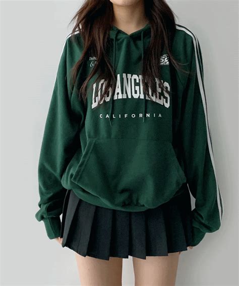 11할인 아방핏 스포티 두줄 라인 나그랑 후드 티셔츠 봄 가을 간절기 루즈핏 트랙 긴팔 후드티 기본템 오버핏 레이싱 맨투맨 학생 교복템 데일리룩 에이블리