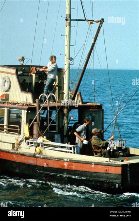 Richard Dreyfuss Roy Scheider And Robert Shaw Film Jaws Usa 1975