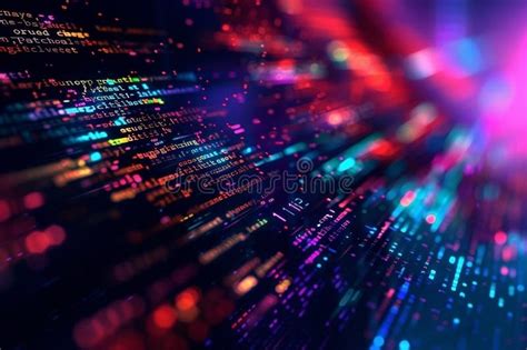 Colorful Code Lines On Black Background Displayed On Computer Screen