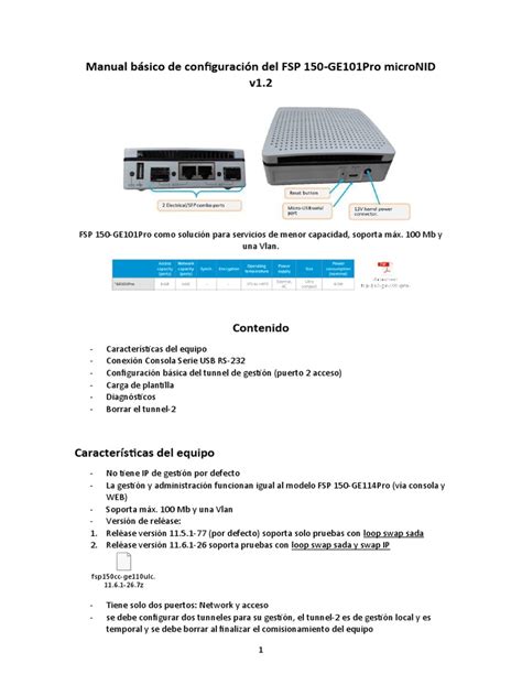 Manual Básico Nid Adva Fsp 150 Ge101pro Pdf Transmisión De Datos Informática