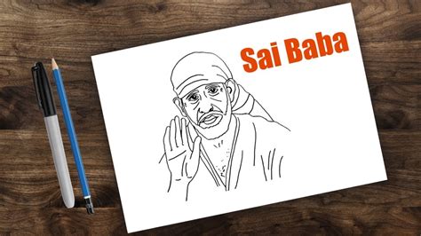 Drawing Sai Baba Step By Step Shirdi Sai Baba Youtube