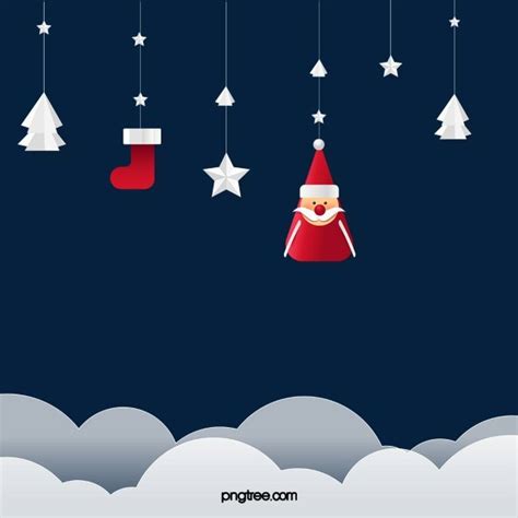 입체 종이 컷 산타 클로스 펜 던 트 테두리 벡터 및 Png 소재