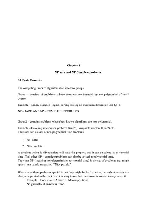 9 Chapter 8 Np Hard And Np Complete Problems Pdf