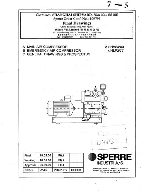 Sperre Main Air Compressor Hv2 200 And Hlf277 Pdf