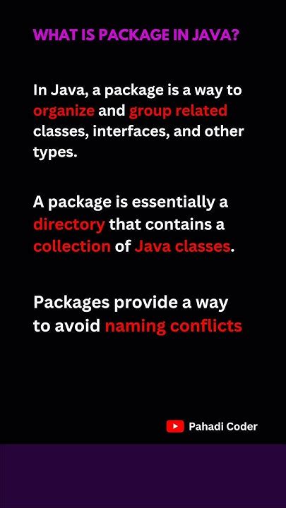 Packages In Java Java Interview Question 25 Pahadi Coder Youtube