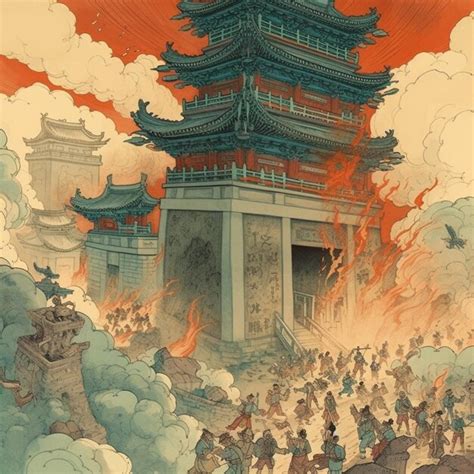 Premium Photo Illustration Of A Large Building With A Tower On Top Of It Generative Ai