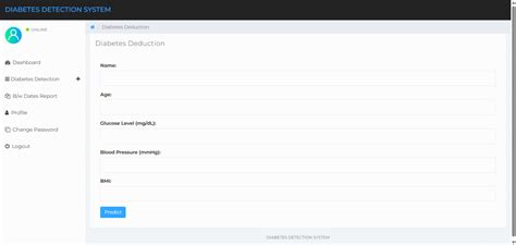 Diabetes Detection Management System Project Using Php And Mysql Phpgurukul