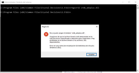 crystal report falla crdb adoplus dll