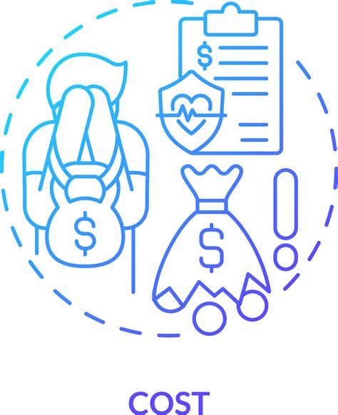 Coût Bleu Pente Concept Icône Coûteux Médical Prestations De Service Chronique Se Soucier La