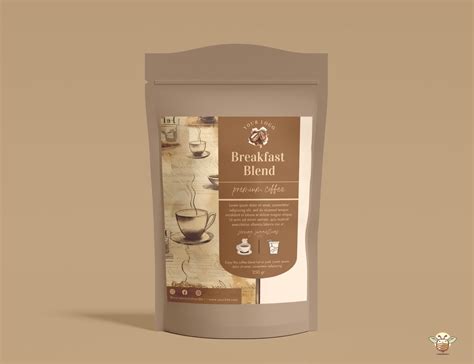 Editable Coffee Pouch Label Template Product Pouch Template Modern