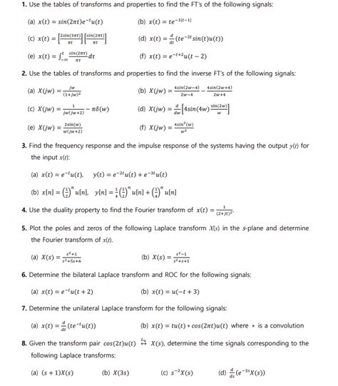 Solved Use The Tables Of Transforms And Properties To Chegg Com