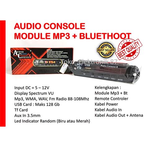 Jual Audio Console Mp3 Bluethoot Module Shopee Indonesia