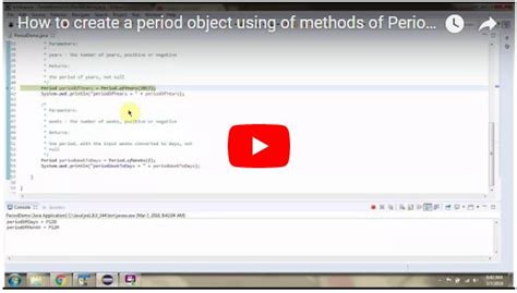 java ee how to create a period object using of methods of period class
