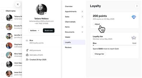 Adjust A Clients Rewards Points And Tiers
