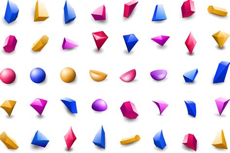 벡터 그림입니다 장식용 물건이 설정되었습니다 명함 포스터 판촉 레이아웃 라벨 플래카드 디자인 현대 3d 스타일 모양 공 큐브 실린더 반원 밝고 반짝이는 컨셉 0명에 대한