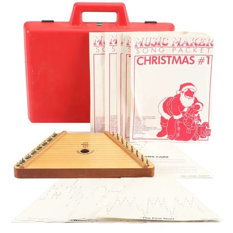 The Music Maker Lap Harp With Music Sheets Ebth