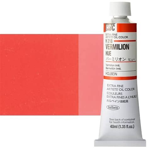 Holbein Extra Fine Artists Oil Color 40 Ml Tube Vermilion Hue