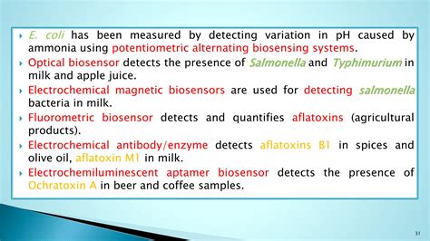 Biosensors Components Types Applications And Gmo Biosensors Pptx