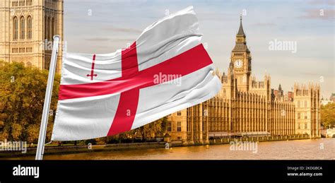 The Flag Of The City Of London Is Based On The Flag Of England Stock
