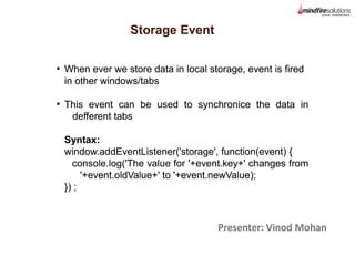 Html5 Web Storage PPT