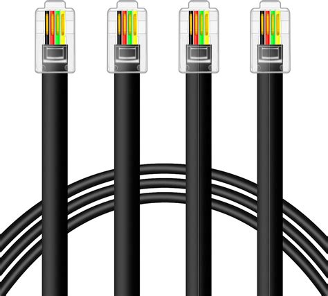 3 5 Feet Rj9 Rj11 Rj12 Headset Adapter Extension Cord Quick Disconnect Release