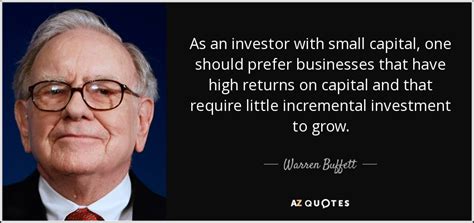 Warren Buffett Quote As An Investor With Small Capital One Should