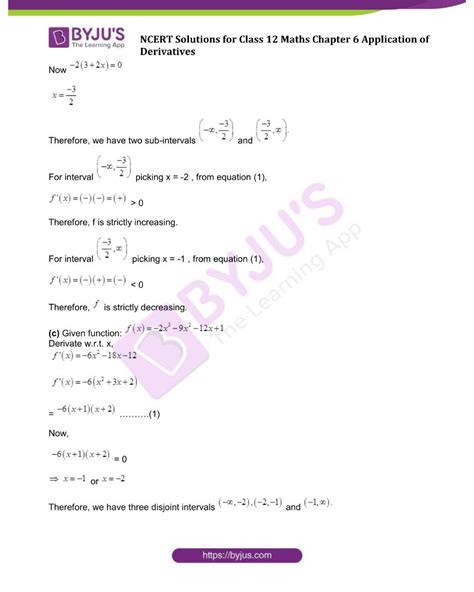 Ncert Solutions For Class 12 Maths Exercise 6 2 Chapter 6 Application Of Derivatives