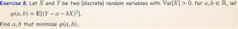 Solved Exercise 8 Let X And Y Be Two Discrete Random