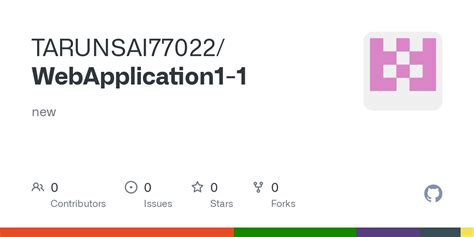 GitHub TARUNSAI WebApplication New