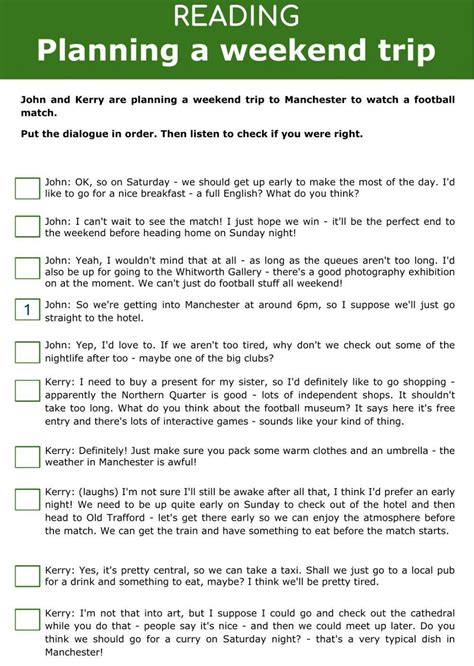 Planning A Week Free Interactive Worksheets 404716