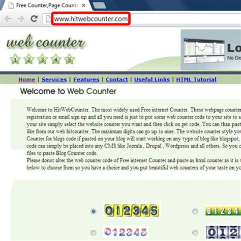 how to add html hit counter to website howtech