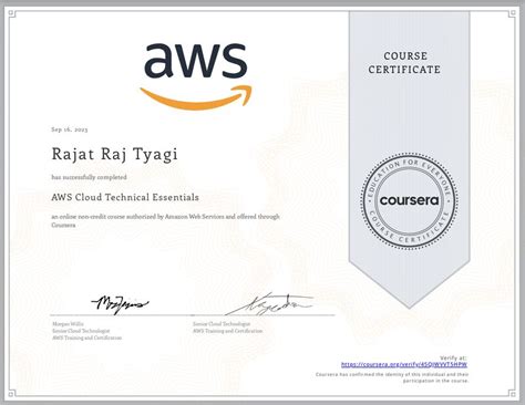 Earned Aws Cloud Technical Certification Rajat Tyagi Posted On The