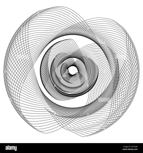 Black Line Abstract Pattern Causal Random Chaos Mess Design Element Isolated Vector Illustration