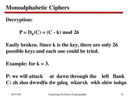 Ppt Chapter 3 Classic Cryptography Powerpoint Presentation Free