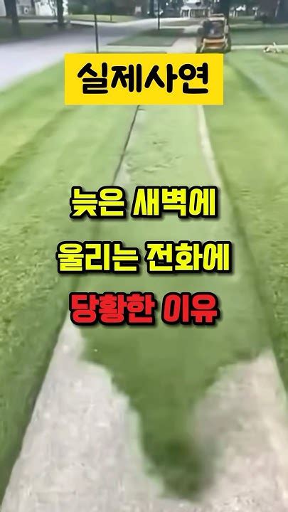 늦은 새벽에 울리는 전화에 당황한 이유 Youtube