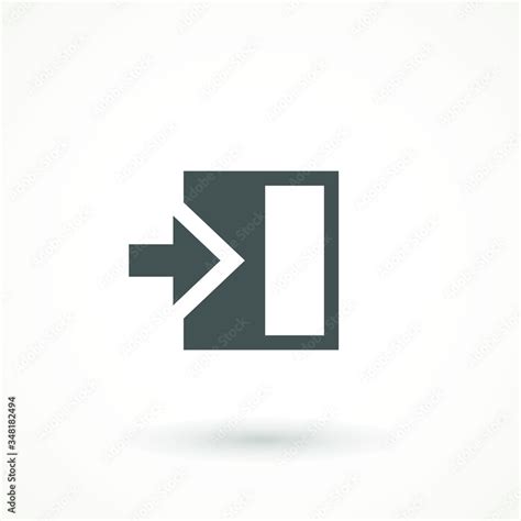 Emergency Exit Icon Vector Logout And Output Outlet Out Symbol Isolated Of Flat Style Safe