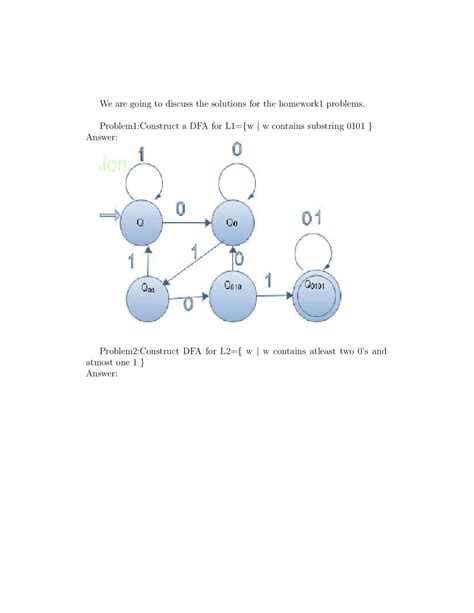 Solved Problems For Theory Of Computation Cs 530 Docsity