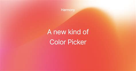 Github Emilwidlund Harmony A New Kind Of Color Picker For React