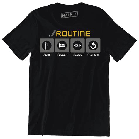 Eat Sleep Code Repeat Funny Routine Developer Mens T Shirt