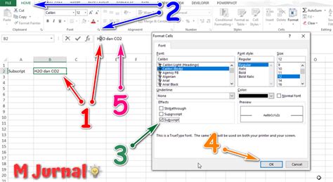 Belajar Excel Subscript Superscript Dan Strikethrough M Jurnal