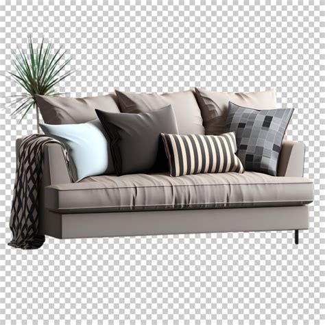 투명한 배경에 고립 된 고급 소파 프리미엄 Ai 생성 Psd